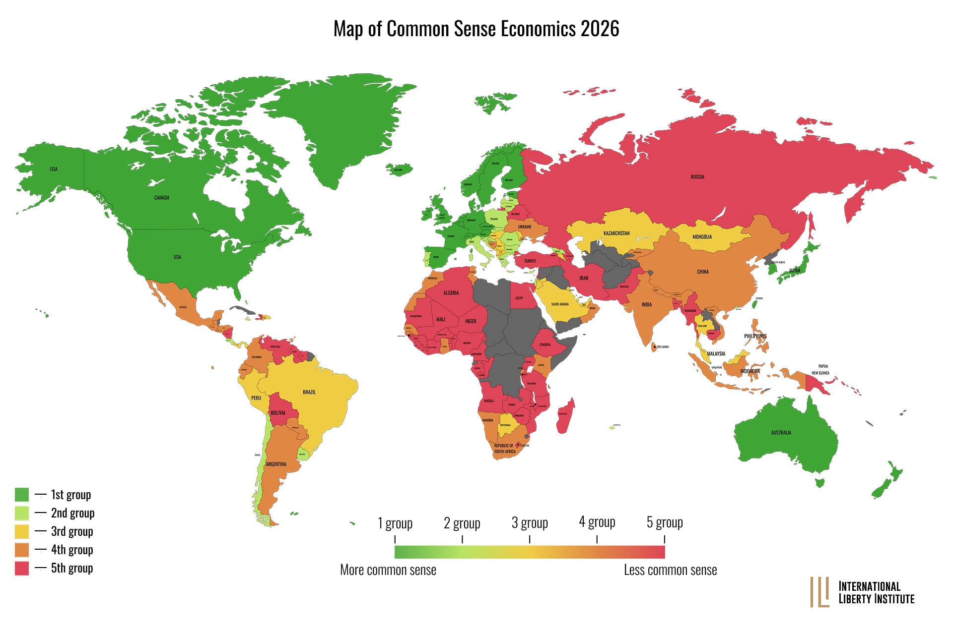 Economics of common sense Index and the economic IQ of the country - ILl